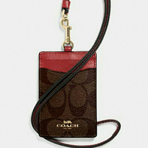 Coach | Bags | Coach Idbadge Lanyard In Signature Canvas | Poshmark